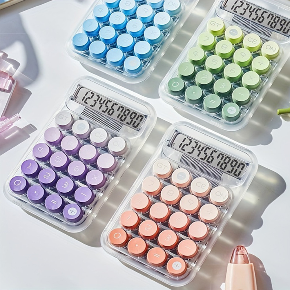 JH Transparent Calculator 10-digit Large Screen Display Gradient ...