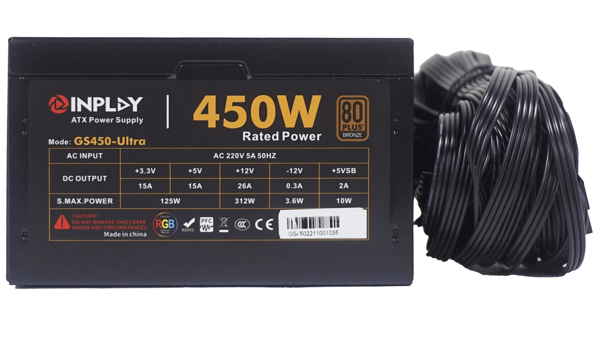 Inplay Computer ATX Power Supply 450W/550W/650W/750W Clearesult ...