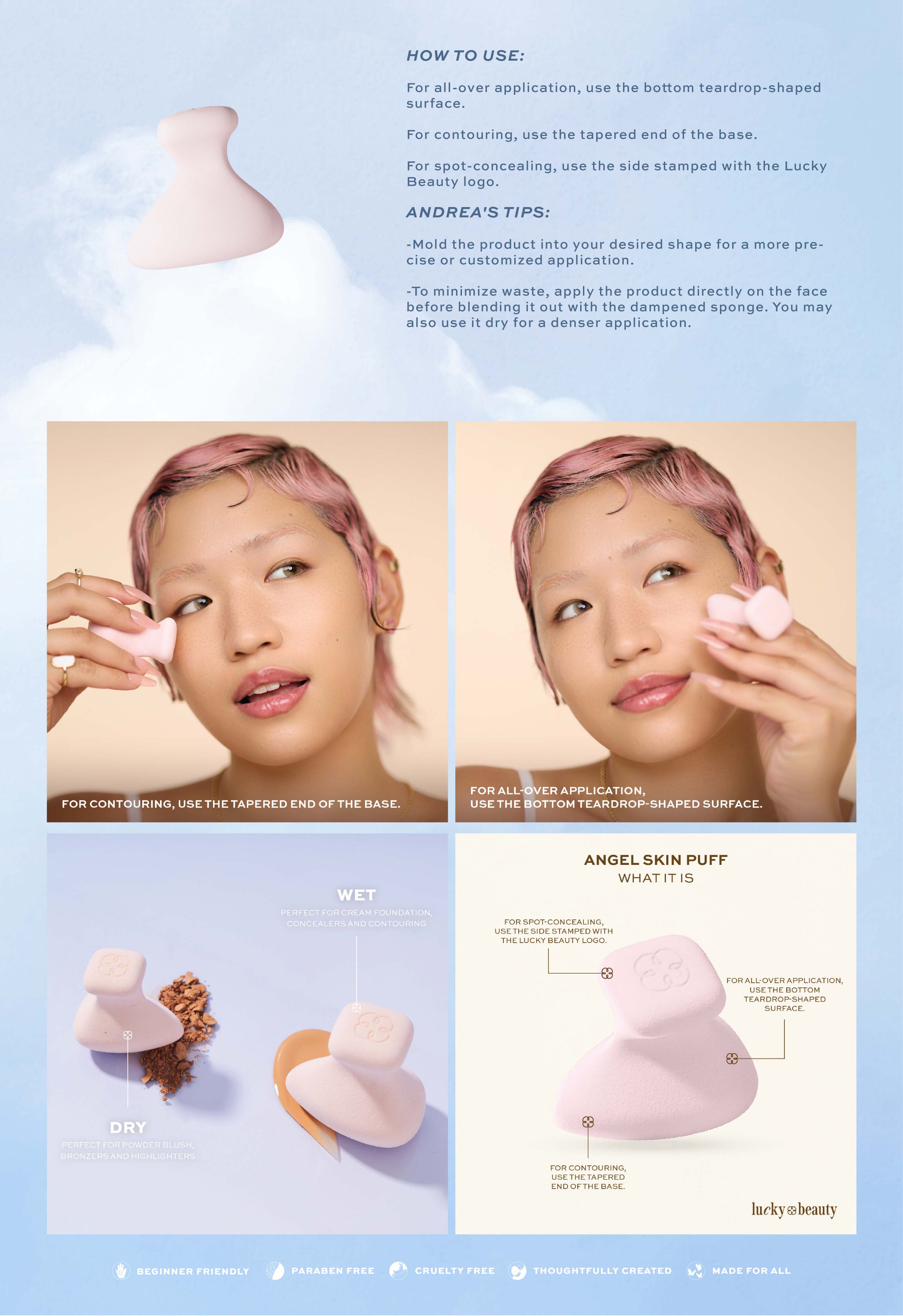 Lucky Beauty Angel Skin Puff | Shopee Philippines