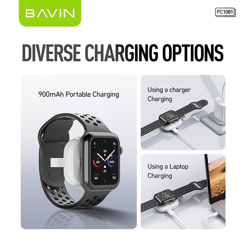 BAVIN PC1081 Portable Travel Wireless Magnetic Charger Power Bank ...