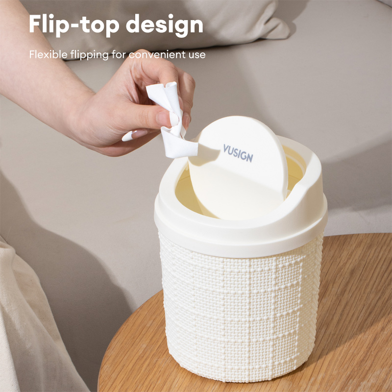 Deli Mini Desktop Trash Can Garbage Can Clean Workspace VS1110 | Shopee ...