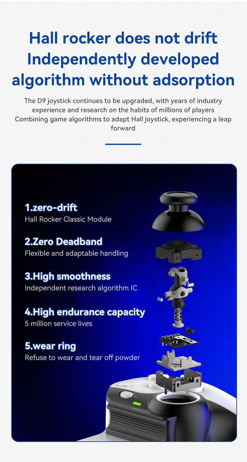 BSP D9 Wireless Mobile Phone Game Controller Anti Slip Ergonomic design ...