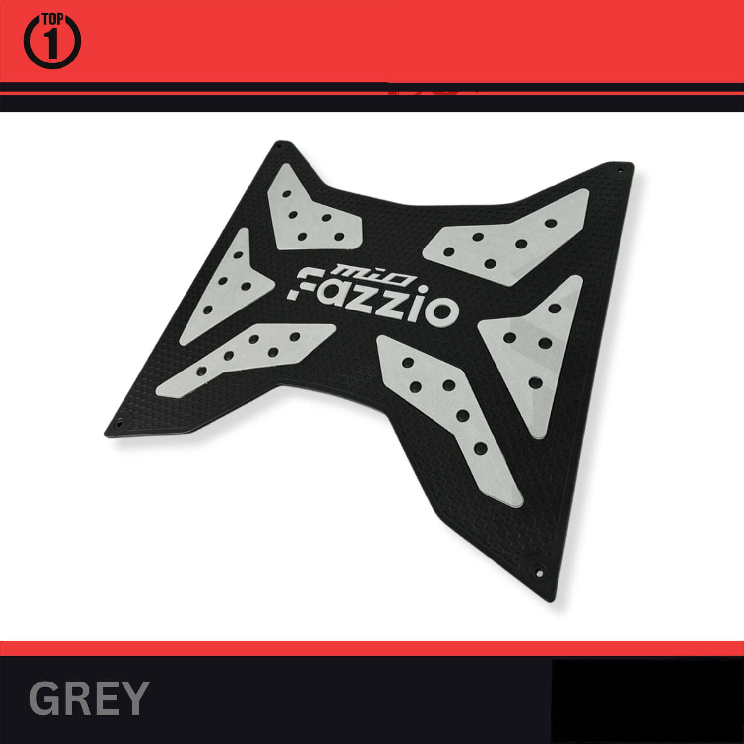 Top1 Motors Rubber Matting Footboard With Bolts And Nuts For Mio Fazzio ...