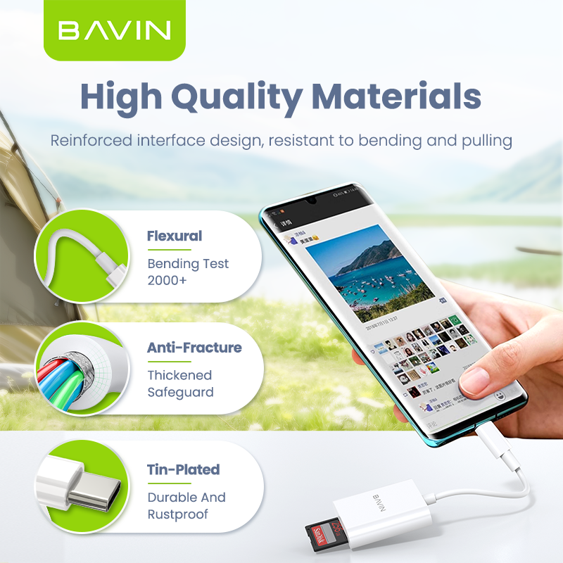 BAVIN O34 / O38 2in1 OTG Card Reader Adapter for TF Card/Memory Micro ...