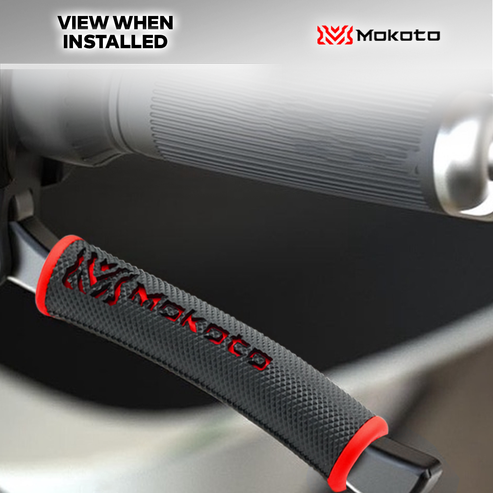 MOKOTO ELITE SERIES RUBBER BRAKE LEVER COVER GRAY / RED / BLACK BRAKE ...