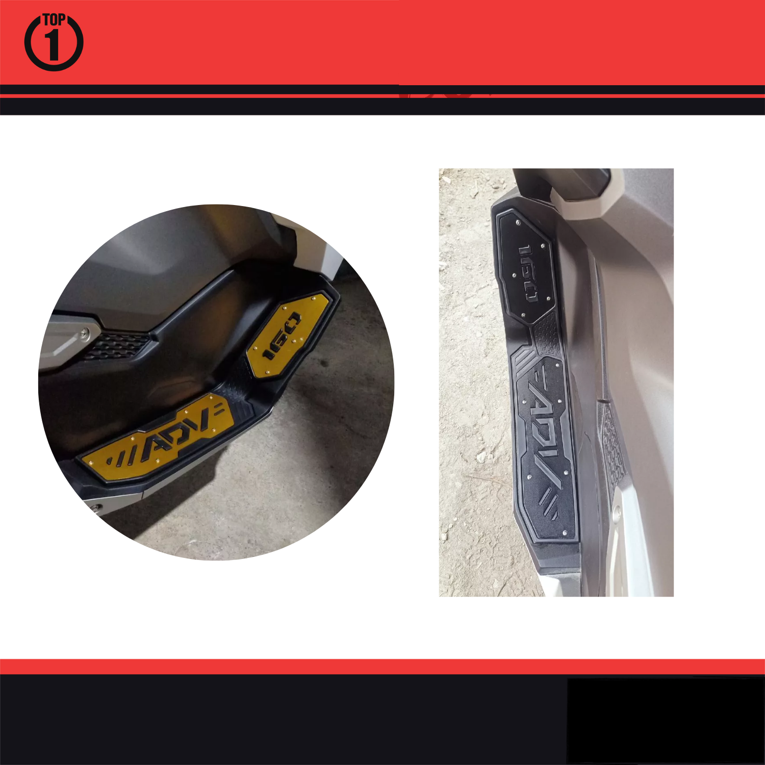 Top1 Motors High Quality Alloy Rubber Matting Footboard For Honda ADV ...