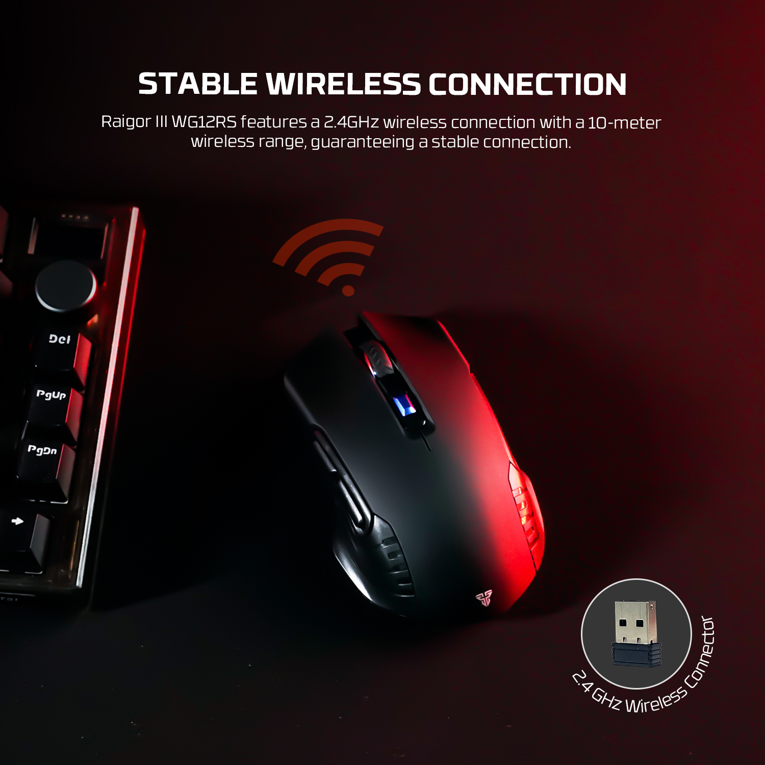 Fantech WG12RS Raigor III Silent Click Rechargeable 2.4GHz Wireless ...