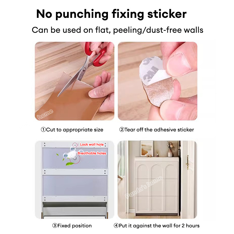 Wooden Flip Shoe Cabinet Storage Shoe Rack 3 Drawers Tipper Shoe ...