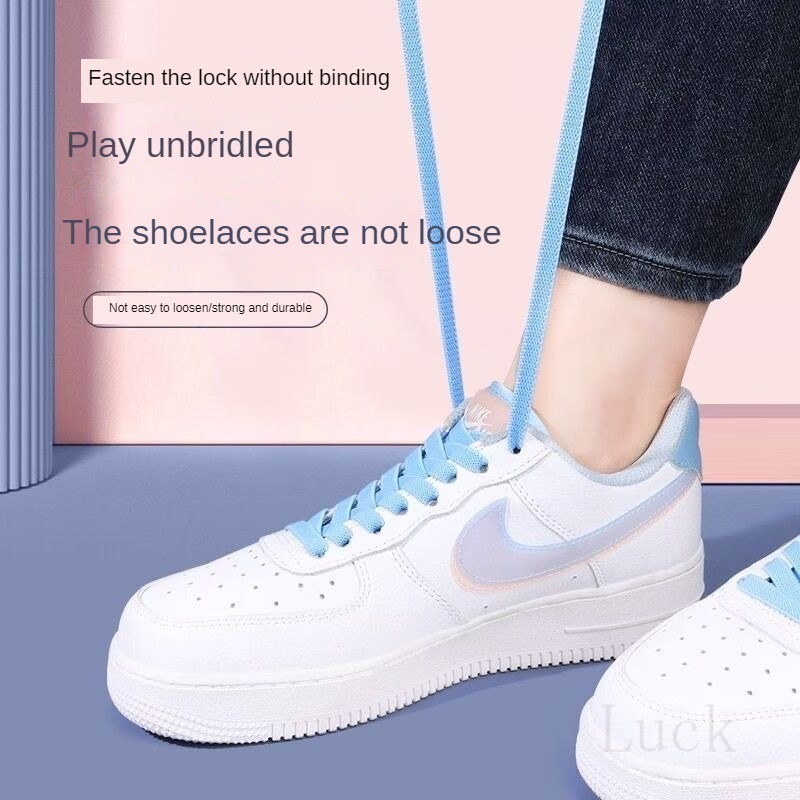 LY.1 pair shoelaces No Tie ShoeLaces Press Lock Shoe laces Without Ties ...