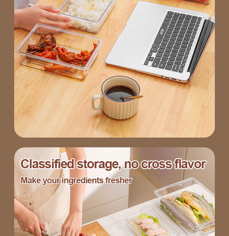 Refrigerator Freezer Storage Box Fridge Container Food Organizer ...