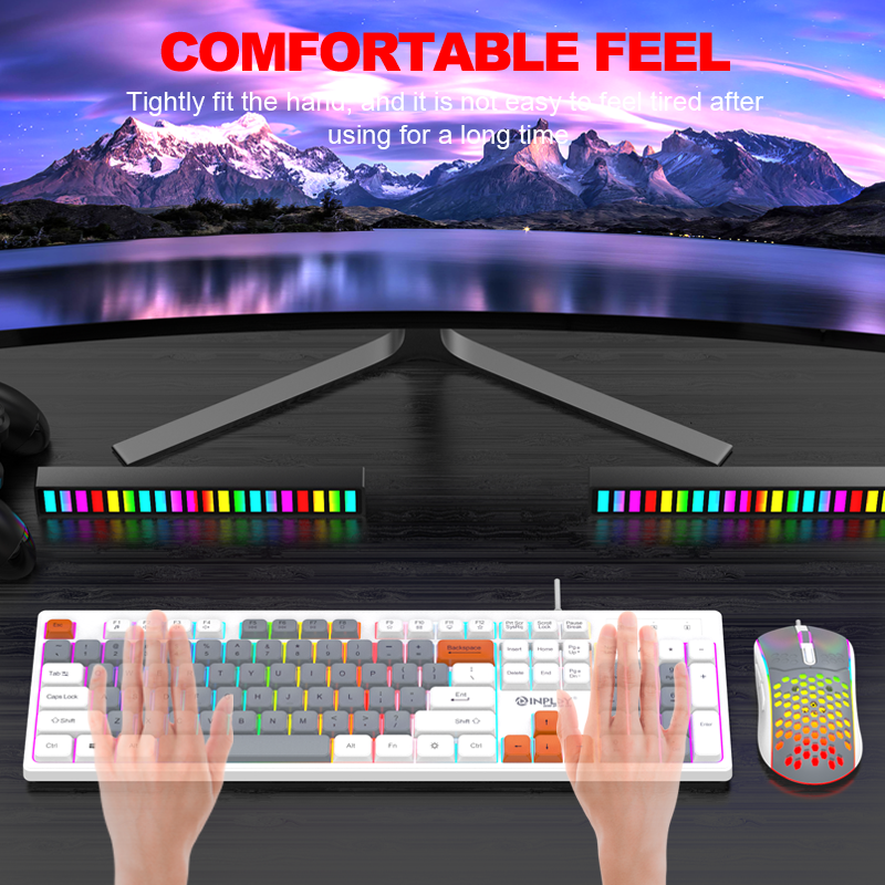 Inplay STX380 Keyboard and Mouse Set With Rainbow RGB Light Combo For ...