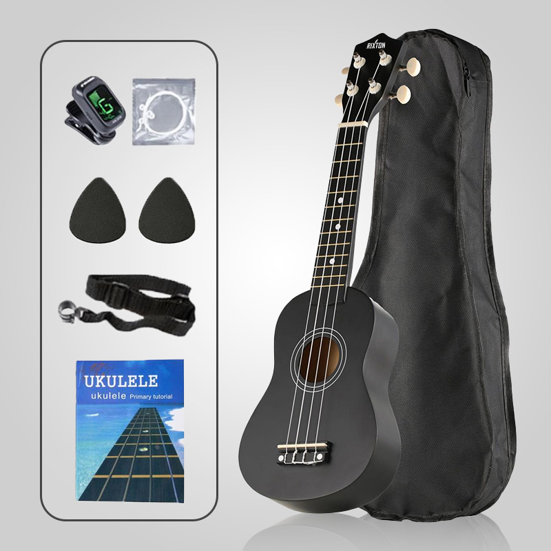 RIXTON Ukulele 4 Strings Soprano Spruce Basswood Guitar Set Complete ...