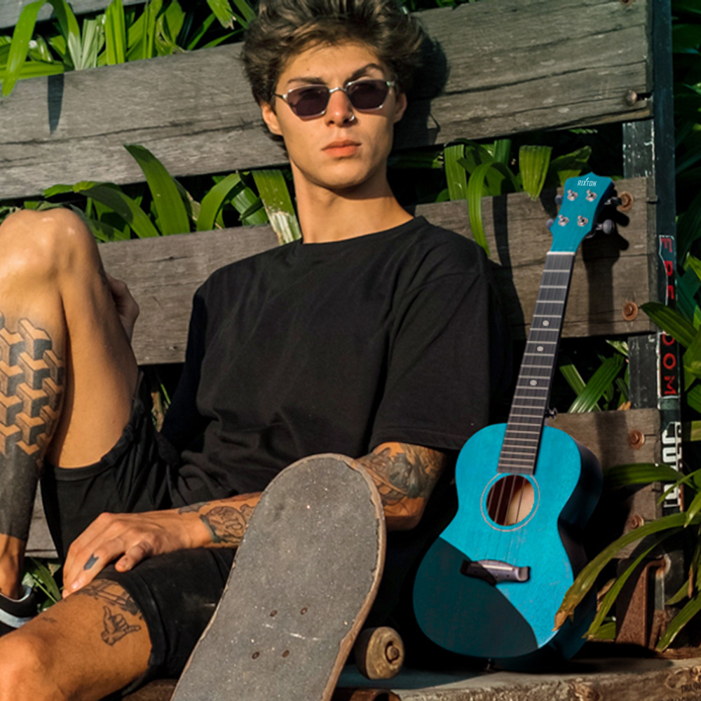 Rixton Ukulele Guitar 21 Inch Portable Musical Wooden Instrument Guitar ...