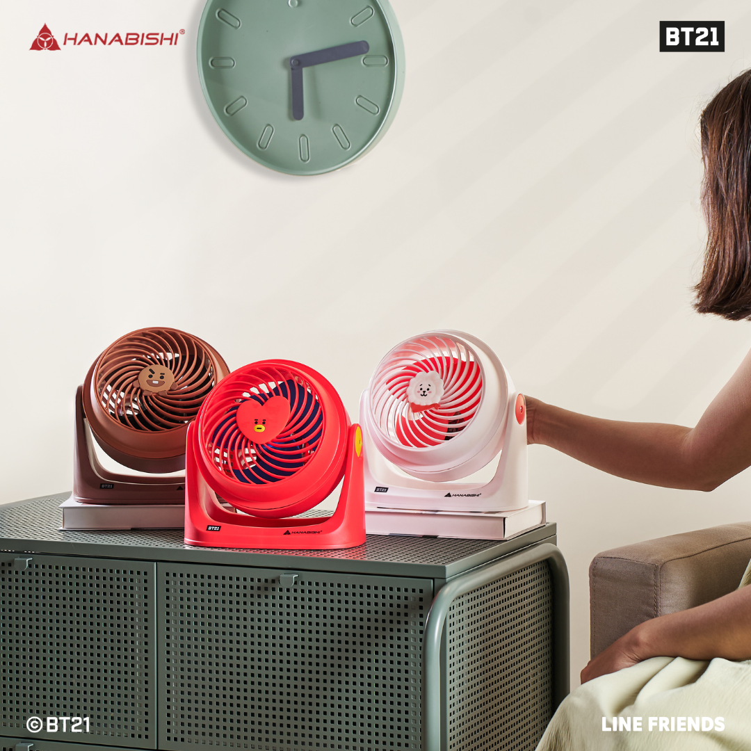 Hanabishi Desk Fan Mini Jumbo BT21 RJ | Shopee Philippines