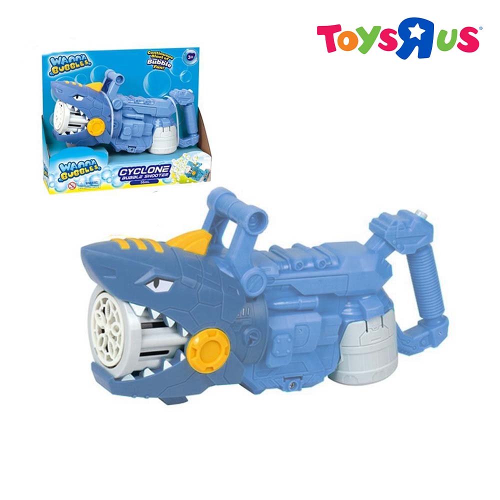 Wanna Bubbles Shark Cyclone Bubble Shooter with 118ml Bubble Solution ...