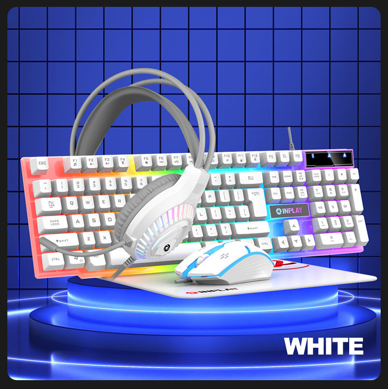 Inplay STX240 RGB Gaming Keyboard Mouse Set With Headset Mouse Pad ...