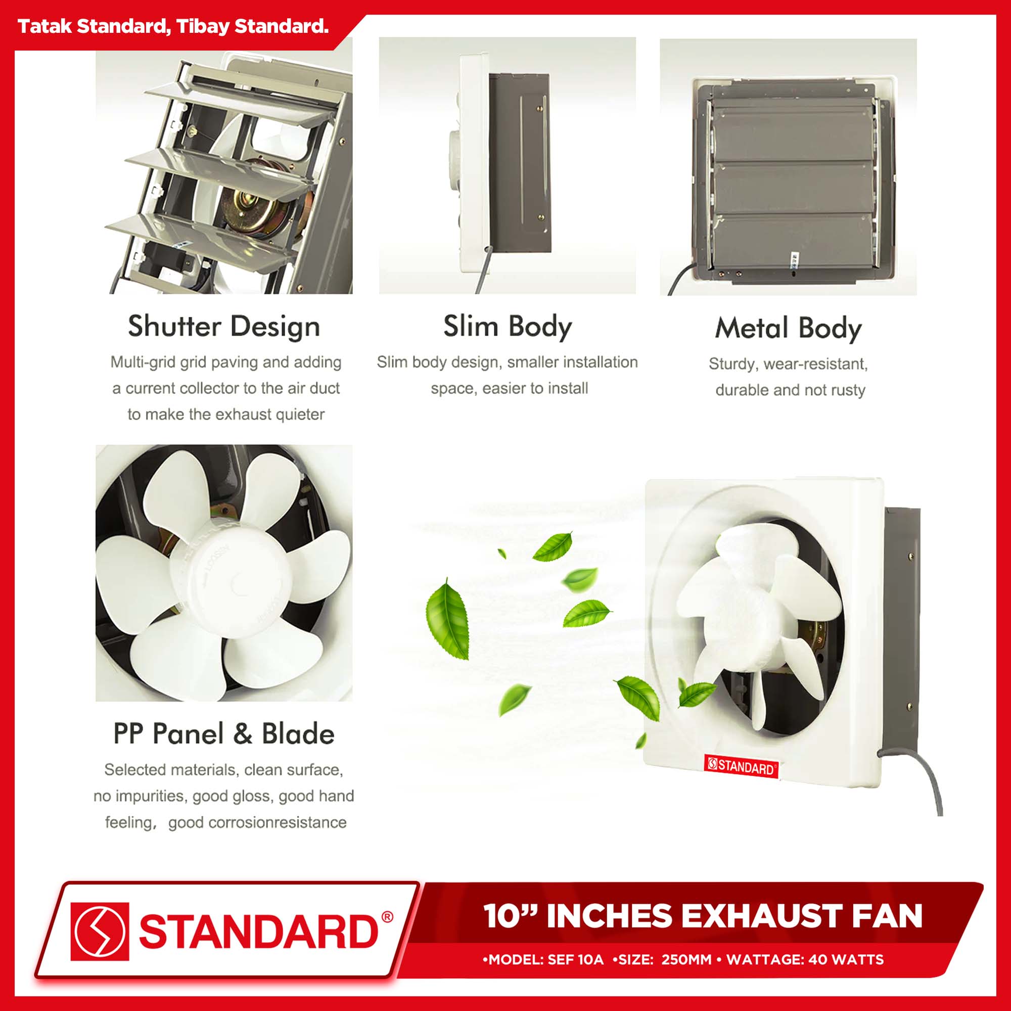 Standard Exhaust Fan Wall 10" SEF 10 | Shopee Philippines