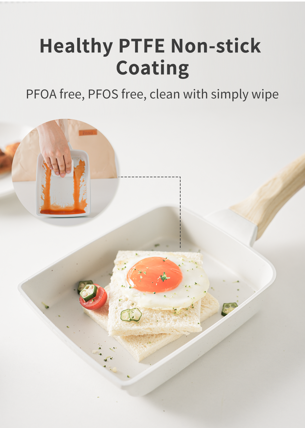 INSSA Pan Non-stick Breakfast Pan Die-casting Aluminum Pan Tamagoyaki ...