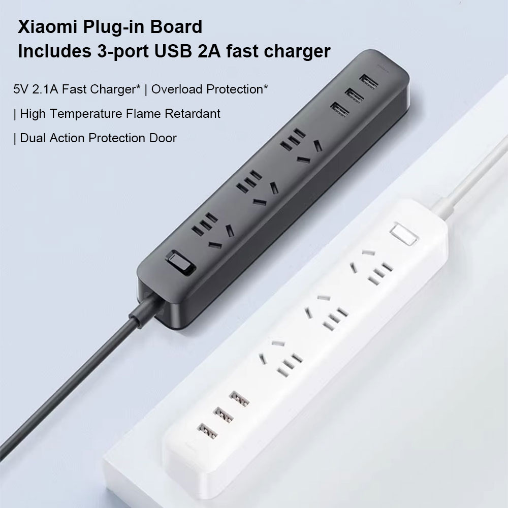Xiaomi Mijia Power Strip 3 USB Ports 5V2A Smart Fast Charging Standard ...