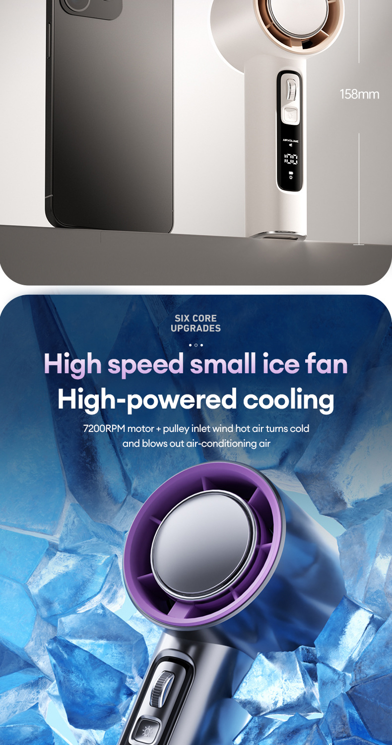 AVIDUS N100 mini portable turbo handheld fan with high wind power and ...