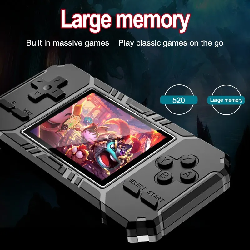 Gameboy 3 Inch 520 in 1 [2 People] Gameboy Game Box Rechargeable Arcade ...