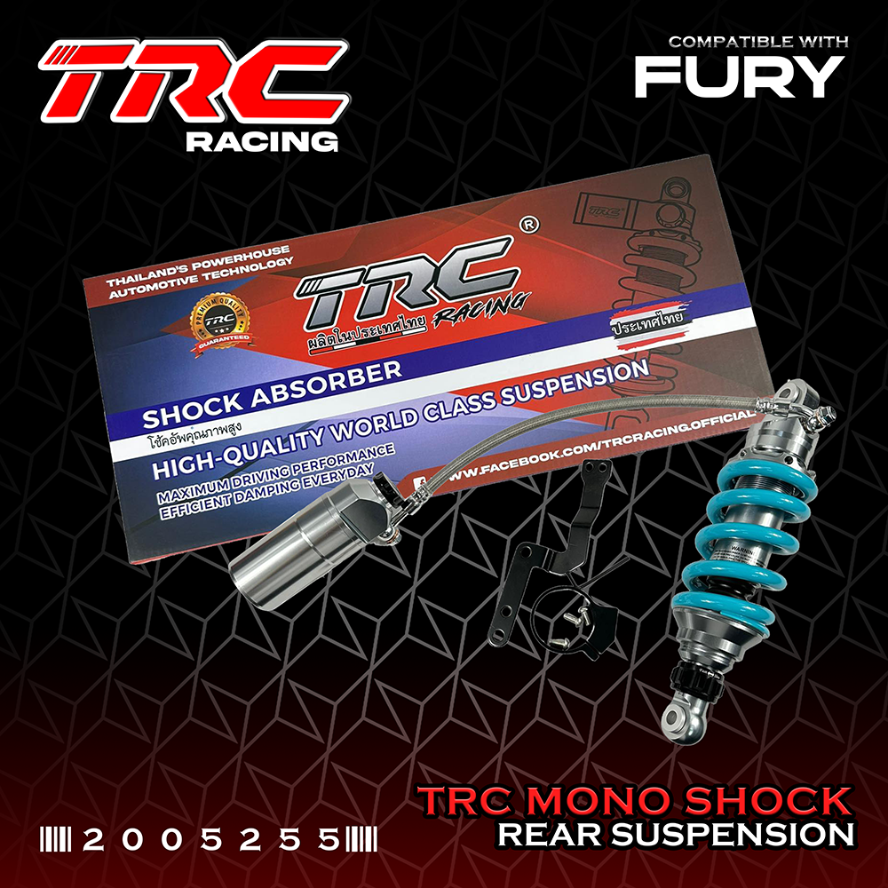 TRC Racing CNC Fully Adjustable Shock 255mm Kawasaki Fury and other ...
