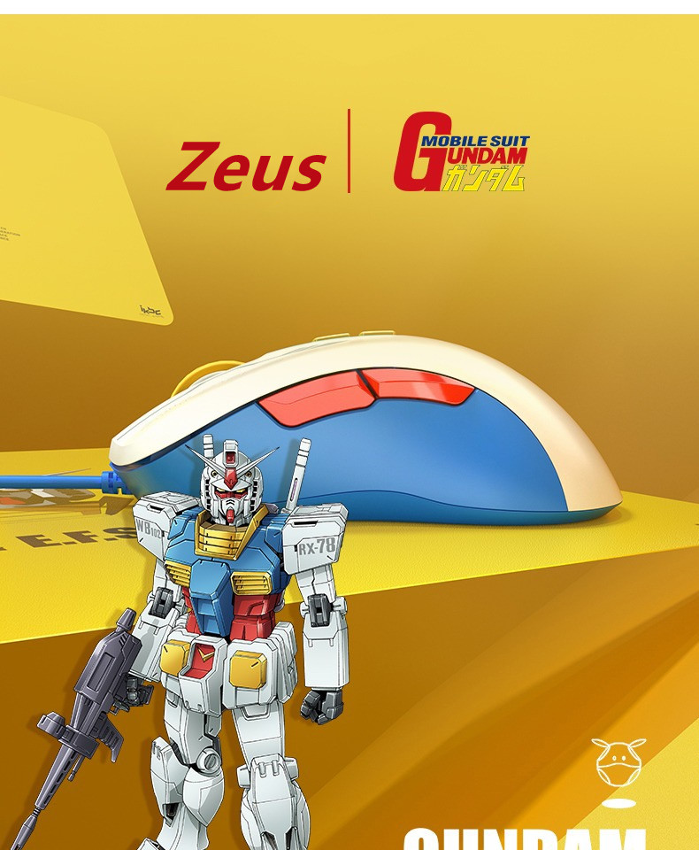 Zeus® X Gundam Mouse 7-button Wired Gaming Mouse RGB Backlight ...