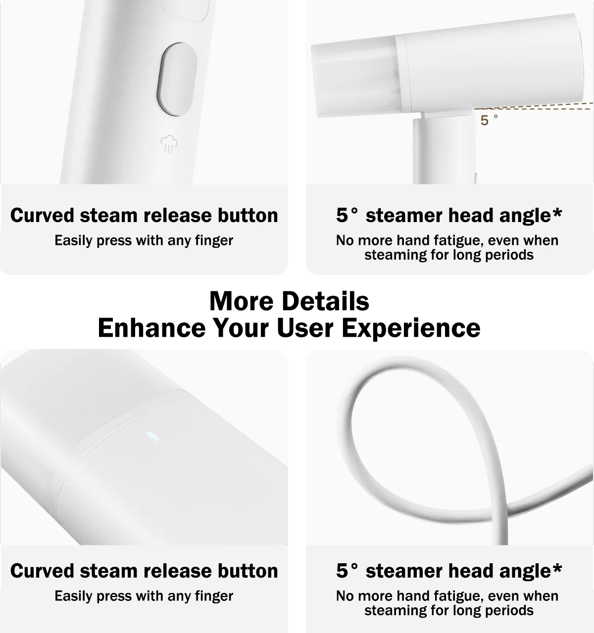 【1Year Warranty】Xiaomi Handheld Garment Steamer EU Portable 1300W ...