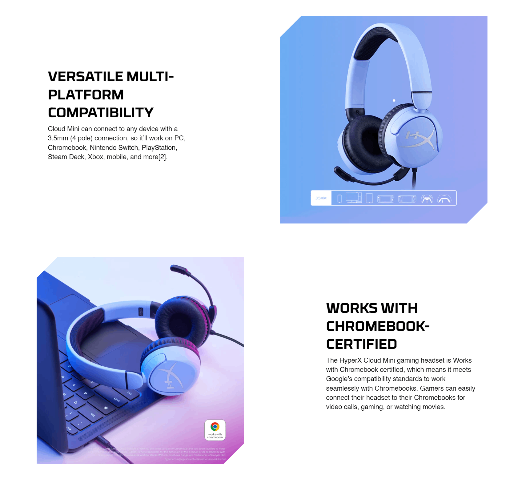 HyperX Cloud Mini Multiplatform Lightweight Durable Tuck-away Boom Mic ...