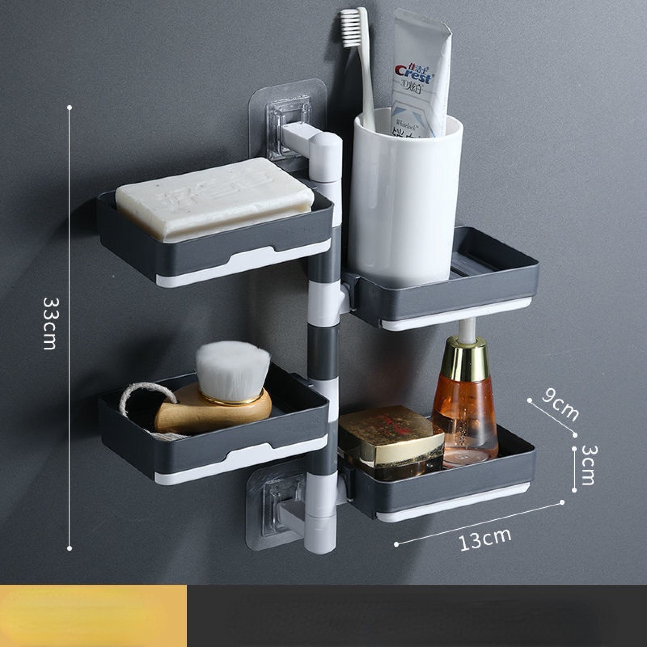 Non drilling soap rack wall mounted multi-layer soap box storage rack ...