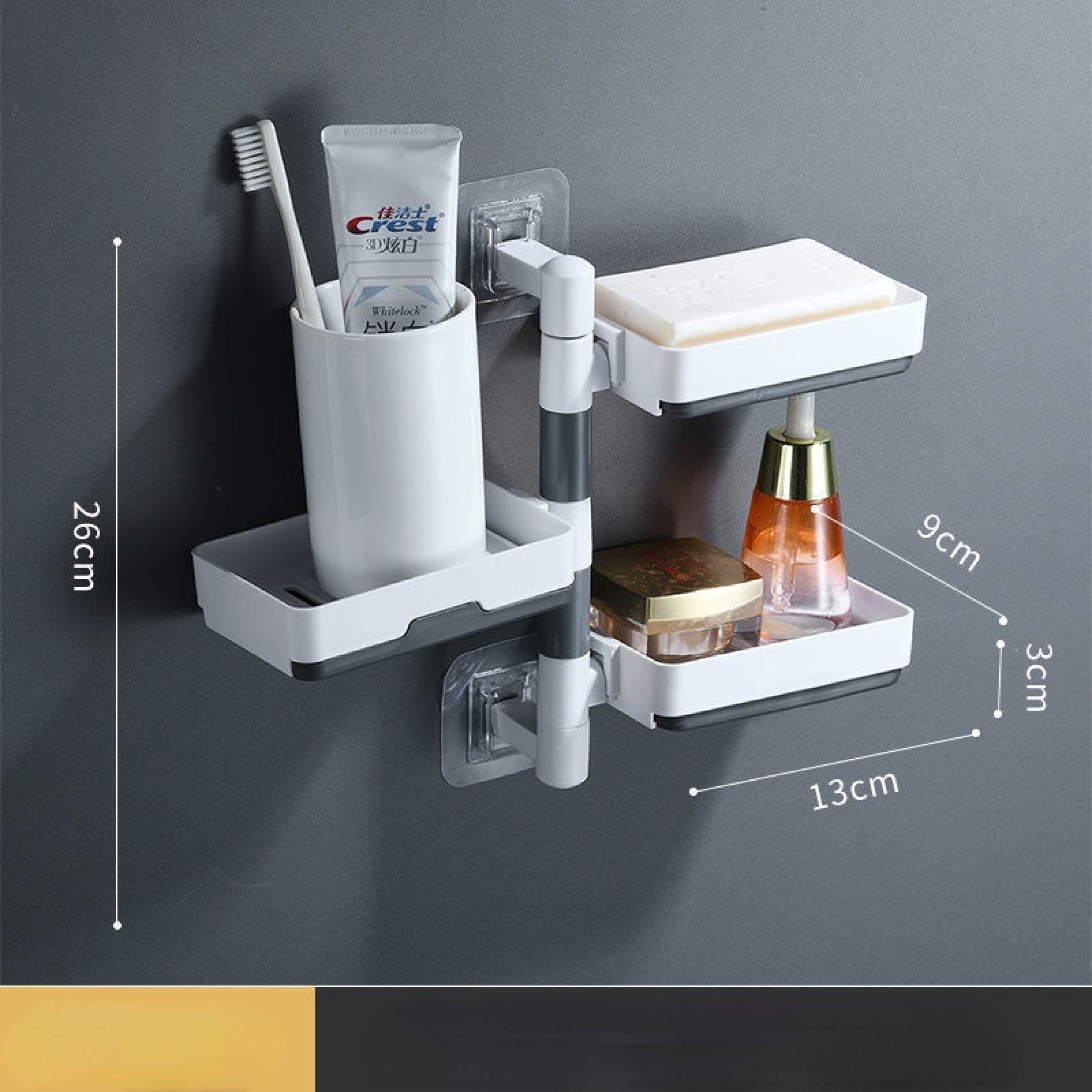 Non drilling soap rack wall mounted multi-layer soap box storage rack ...