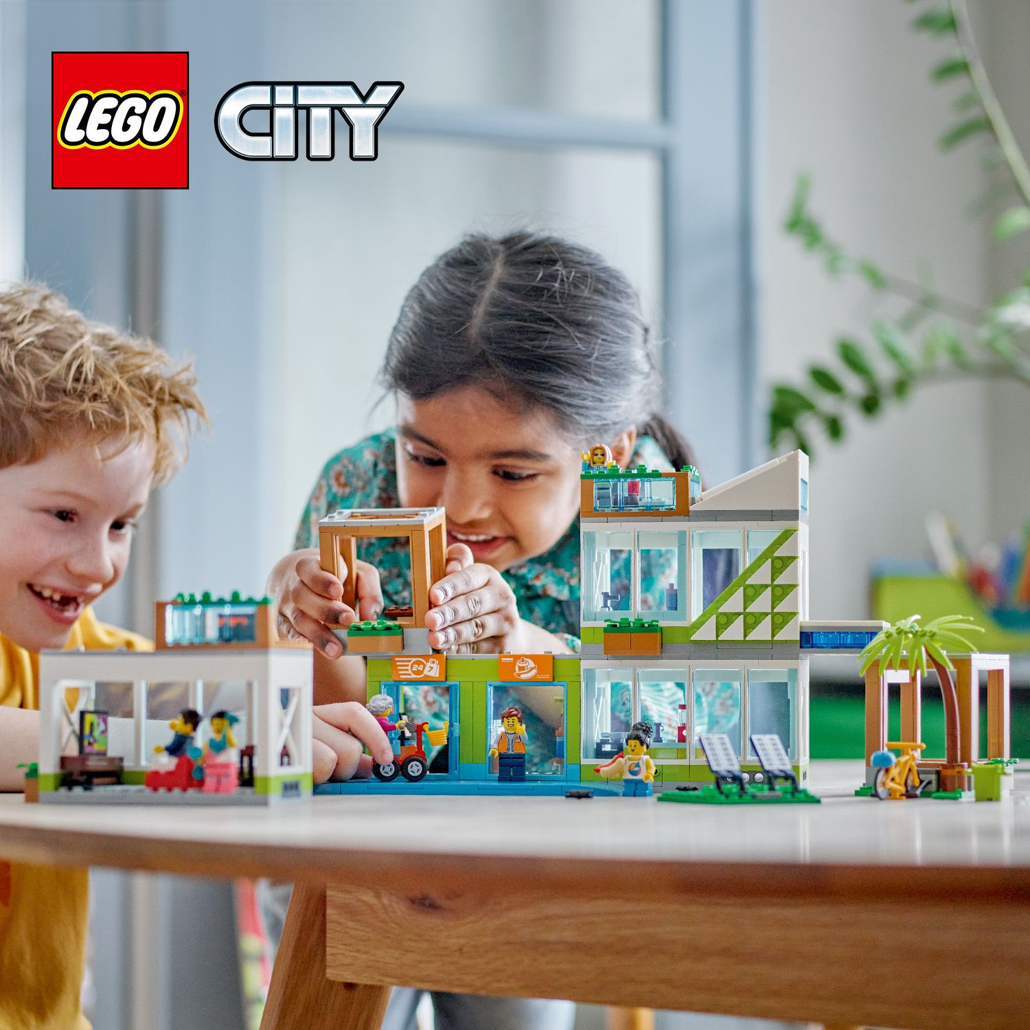 LEGO City 60365 Apartment Building Building Toy Set (688 Pieces ...