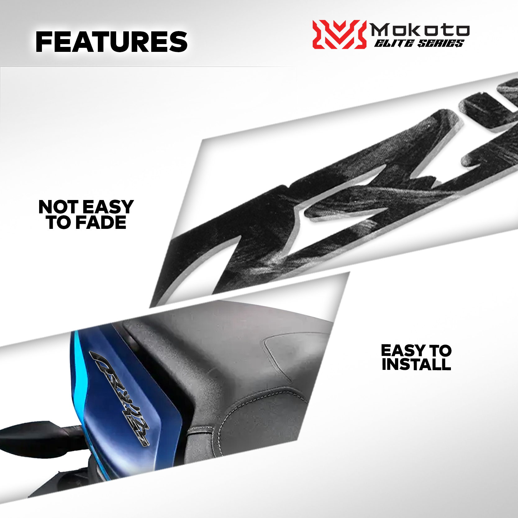 MOKOTO ELITE SERIES AEROX 155 JAPANESE STYLE EMBLEM FORGED CARBON 3D ...