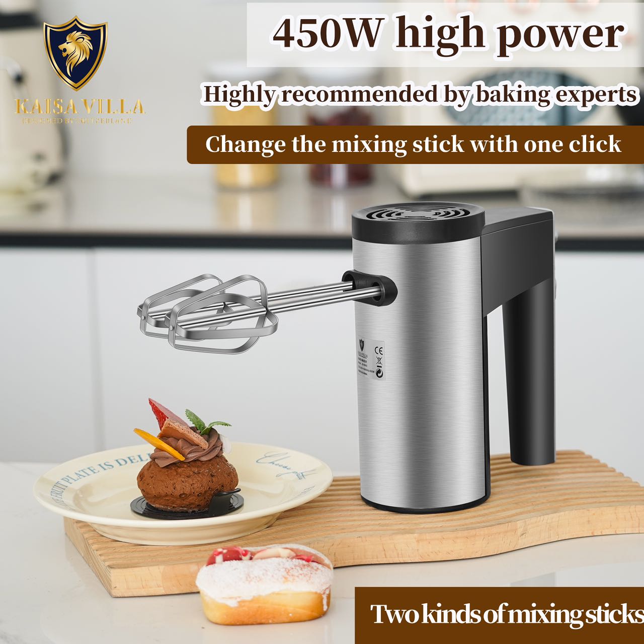 KAISAVILLA Hand Mixer for Baking Electric Stand Whisk Electric 7 Speeds ...
