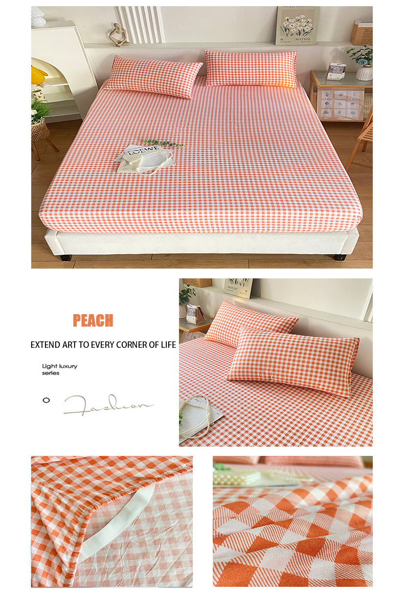 Fully Garterized Gingham Canadian Bedsheets With Two Pillowcases ...