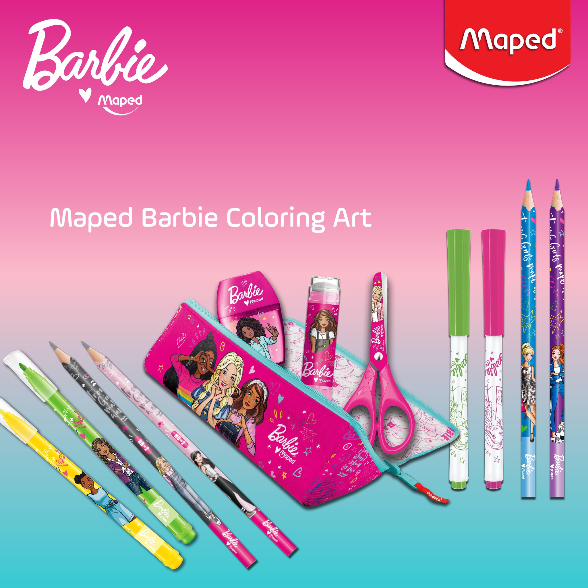 MAPED Barbie Pencil | 6s | HB No.2 | 850801 | Shopee Philippines