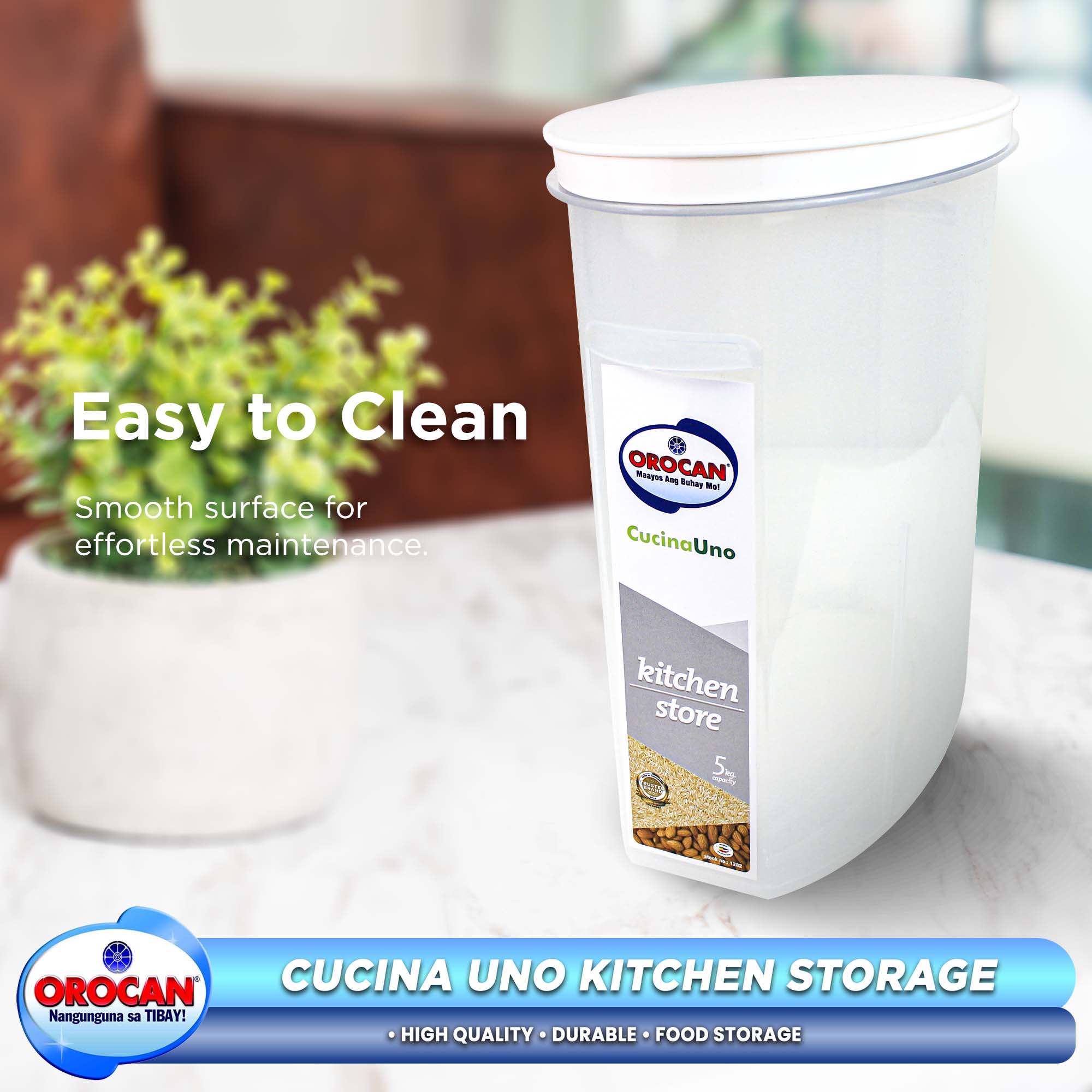 OROCAN Rice Box Food Dispenser Kitchen Storage Cucina Uno 5kg | Shopee ...
