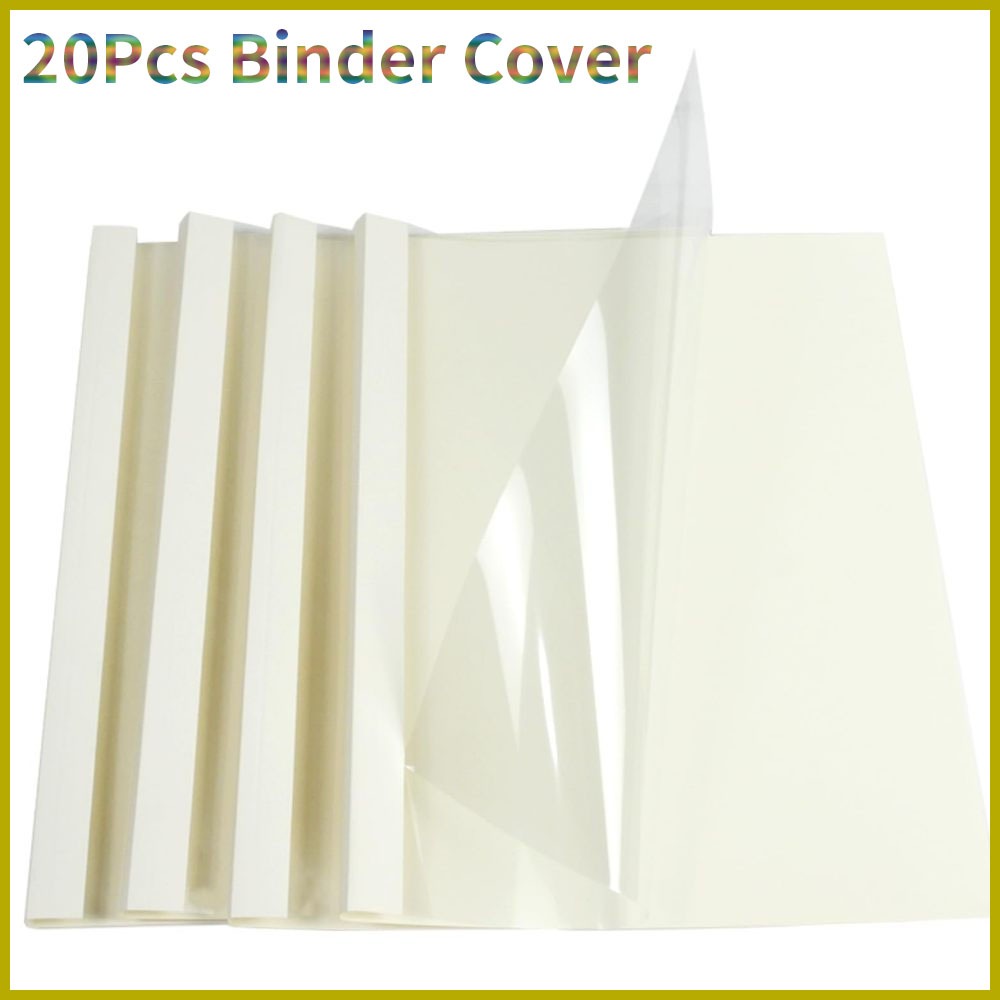 20pcs White Hot Melt A4 Binding Cover 2/4/6mm Thermal Sealing for Hot ...
