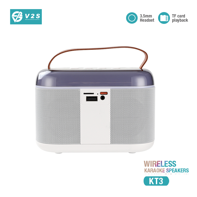 V2S KT3 Mini Karaoke Wireless Mini Bluetooth Speaker with Wireless ...
