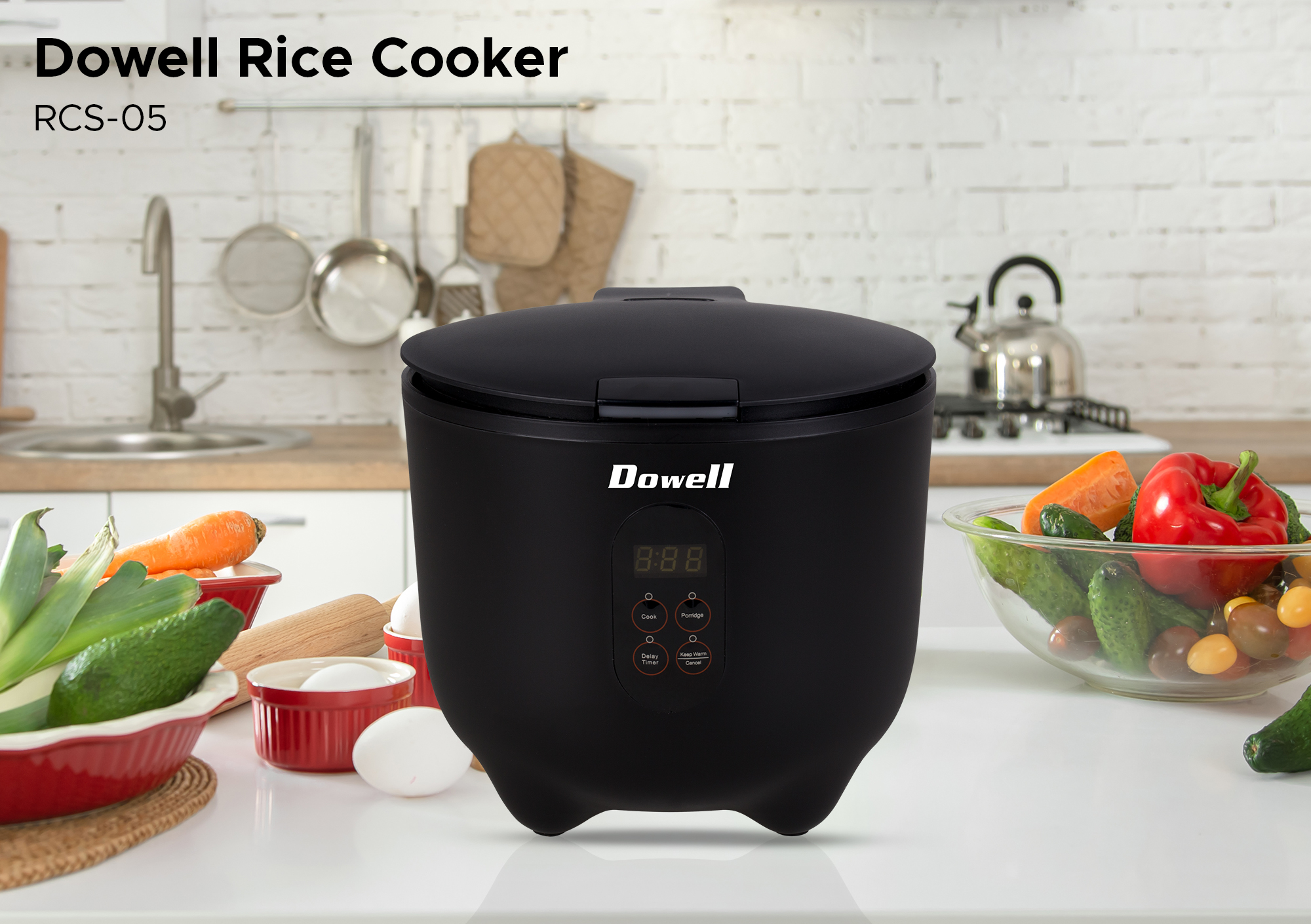 Dowell 5 Cup Capacity Digital Rice Cooker RC-5UP | Shopee Philippines