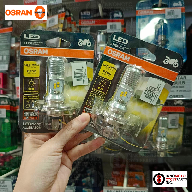 Osram - LED (H4/HS1) - All Season (Golden Yellow) - Headlight Bulb ...