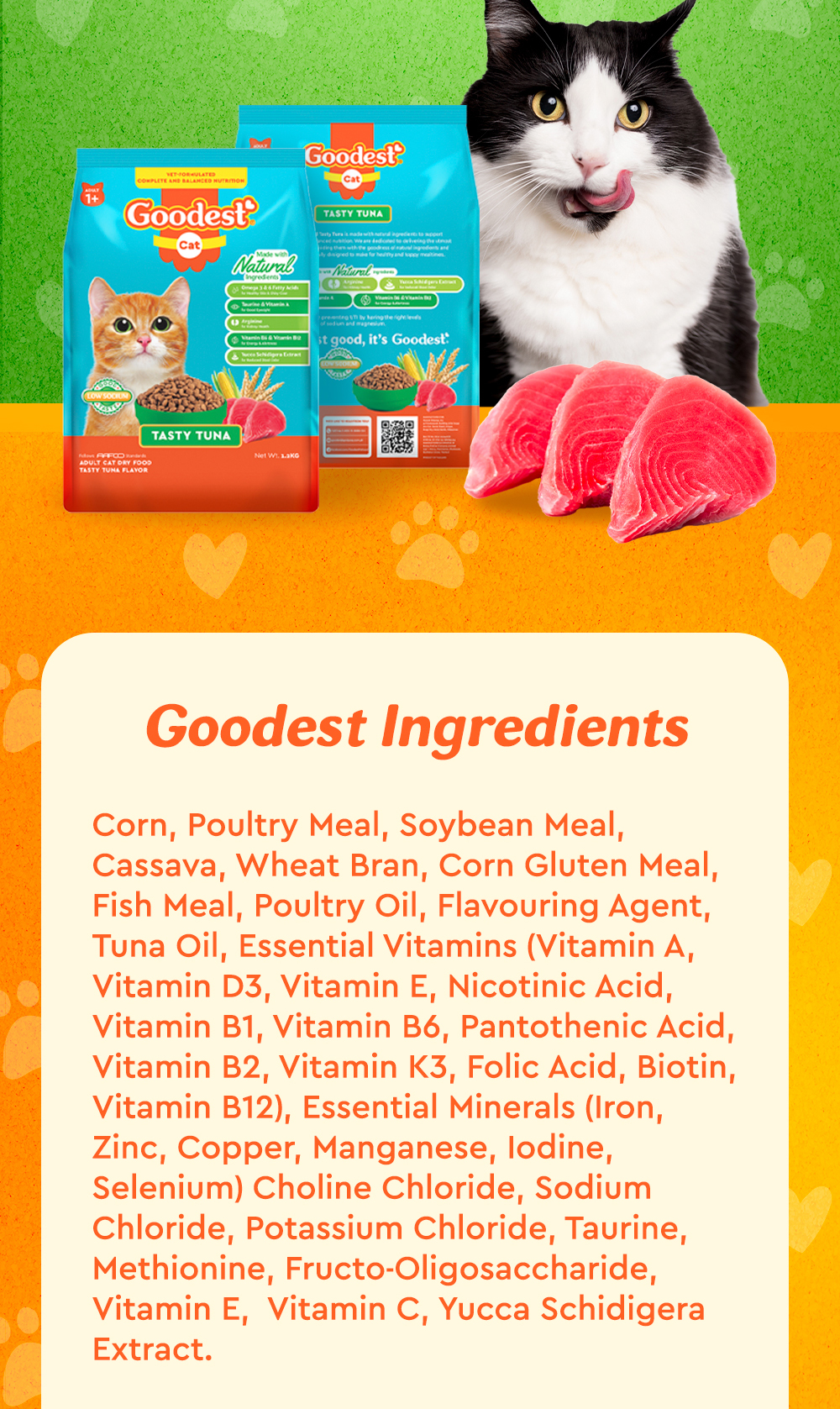 GOODEST Adult Cat Dry Food in Tasty Tuna, 1.2kg. | Shopee Philippines
