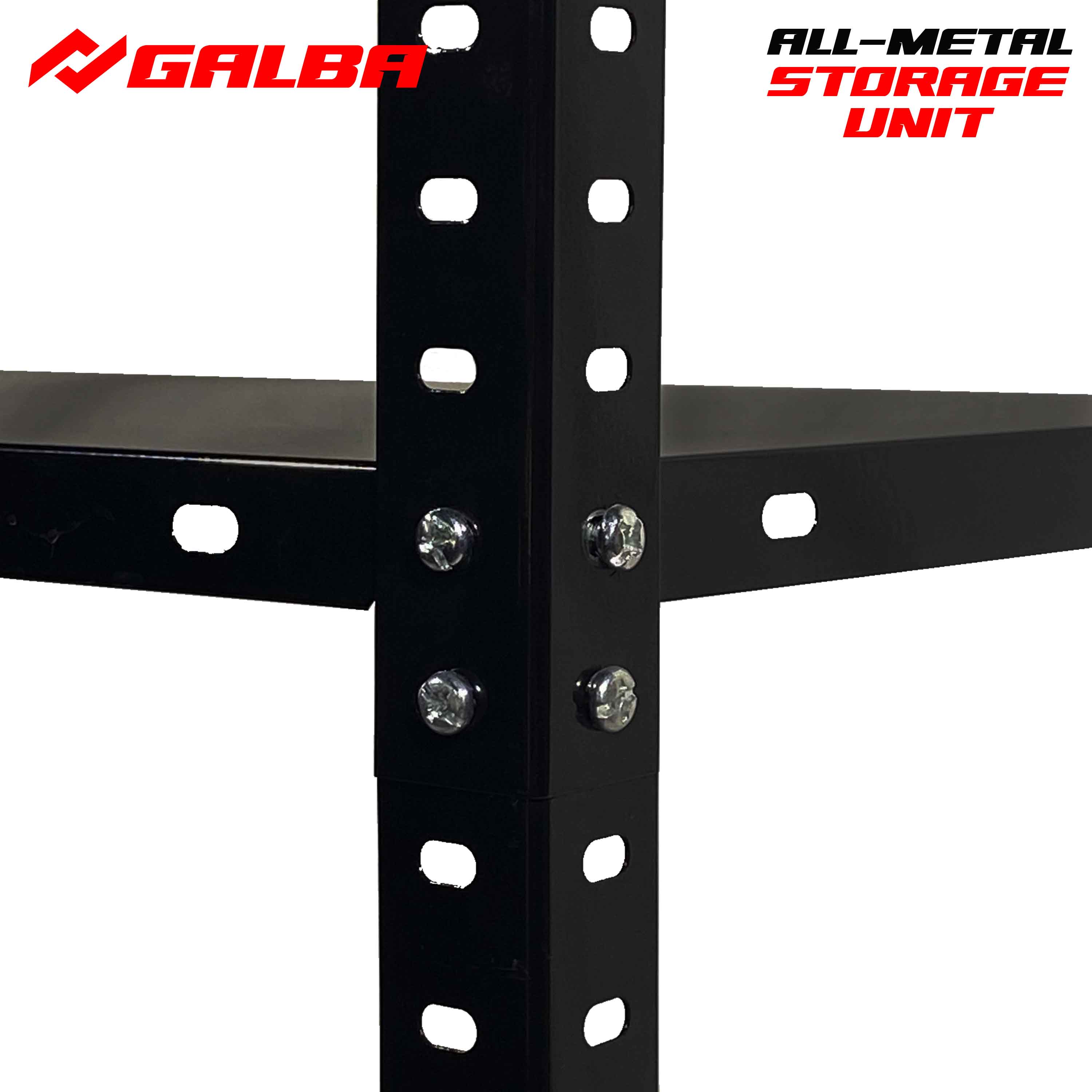 GALBA All-Metal Storage Rack Adjustable 3/4/5 Layers Galvanized Steel ...