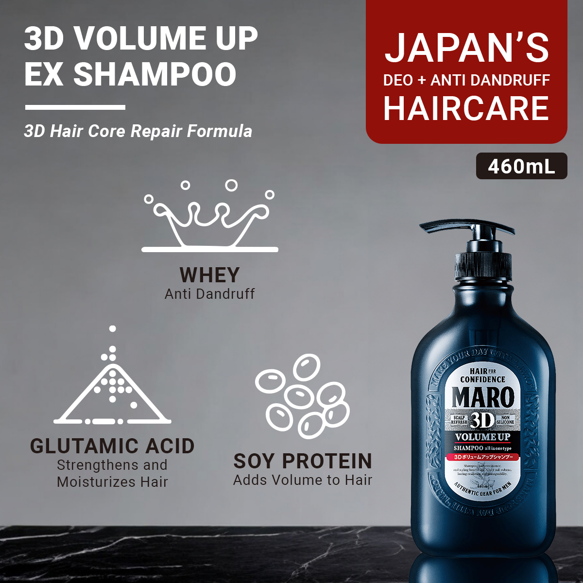 MARO 3D Volume Up EX Shampoo (460ML) | Shopee Philippines