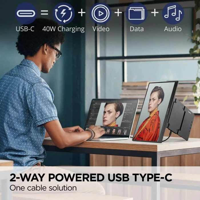 ViewSonic VP16 - OLED 15.6" 1080p Portable Monitor with 40W USB C ...