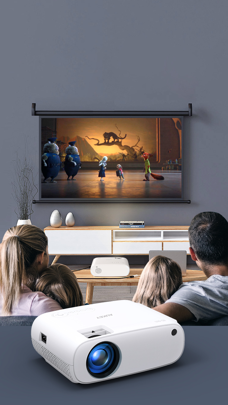 AUKEY RD-860 Version 2 Wireless Wi-Fi Mini Projector with 1080p ...