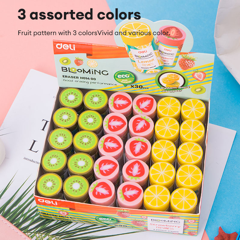 Deli EH01400 Mini Cute Eraser With Eco-PVC Material School Supplies ...
