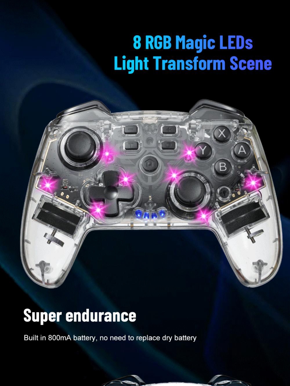 T23 Max Wireless Game Controller For Nintendo Switch With Turbo, Vibration And Mapping Button ...