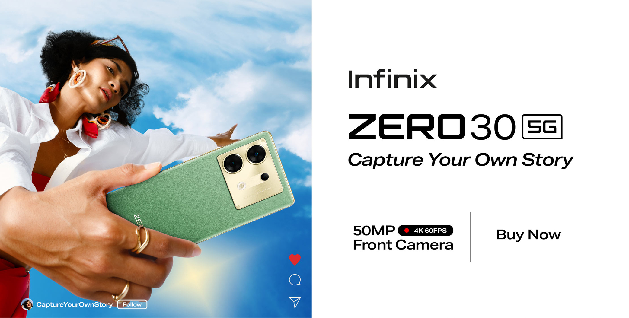 Infinix Zero 30 5G Smartphone | 12+9GB Extended RAM+256GB ROM | Dimensity 8020 Processor ...