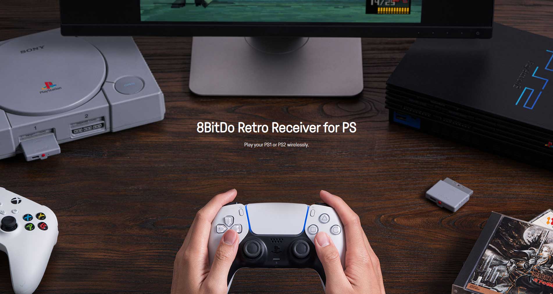 8bitdo Retro Receiver for PS1/ PS2/ Windows (83KA) | Shopee Philippines